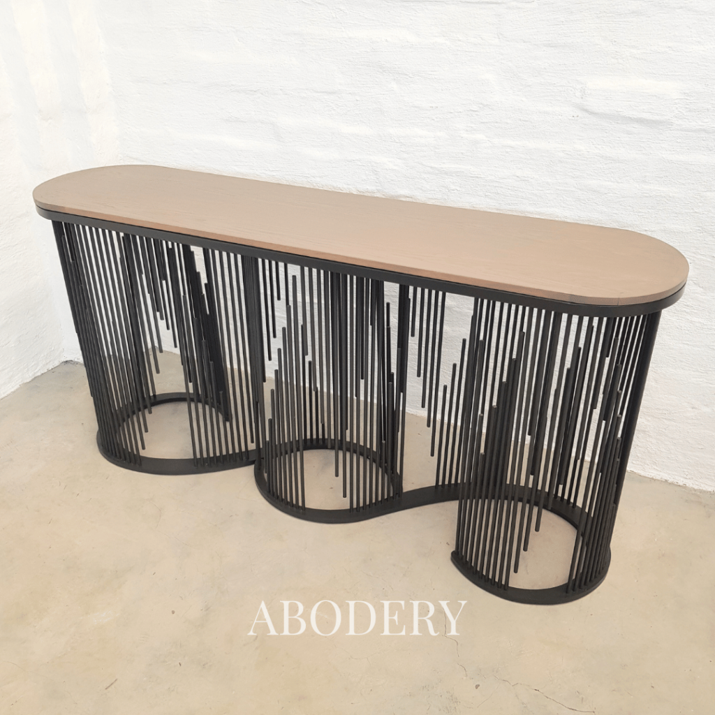Waterfall Oak Console - Abodery - Style Your Space with Abodery