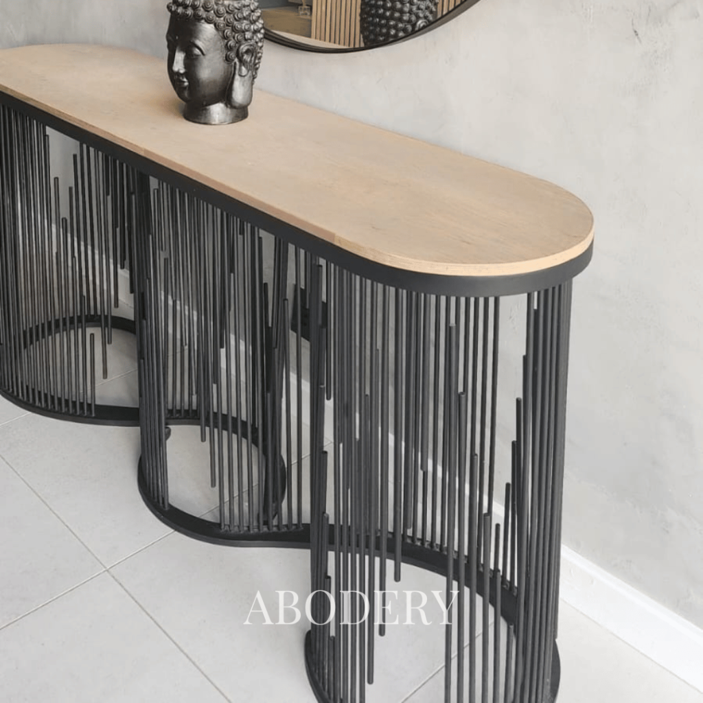 Waterfall Oak Console - Abodery - Style Your Space with Abodery