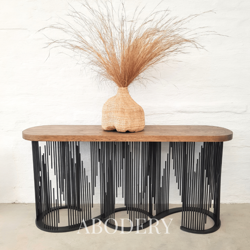 Waterfall Thick Oak Console - Abodery - Style Your Space with Abodery