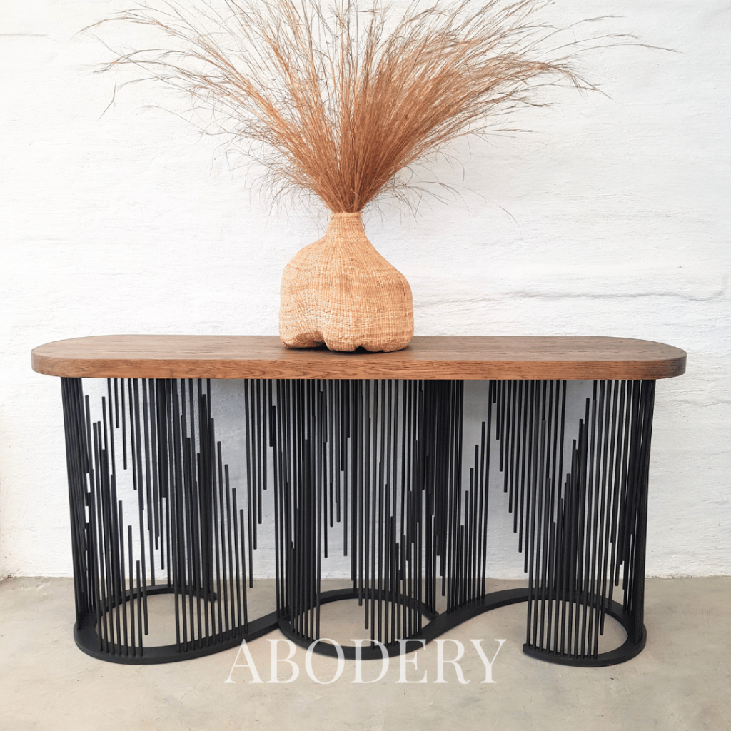 Waterfall Thick Oak Console - Abodery - Style Your Space with Abodery