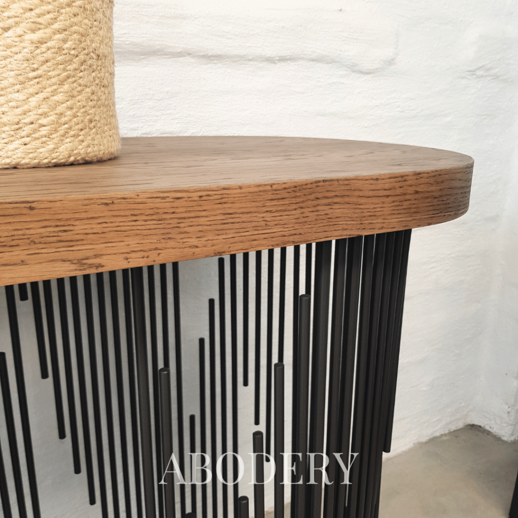 Waterfall Thick Oak Console - Abodery - Style Your Space with Abodery