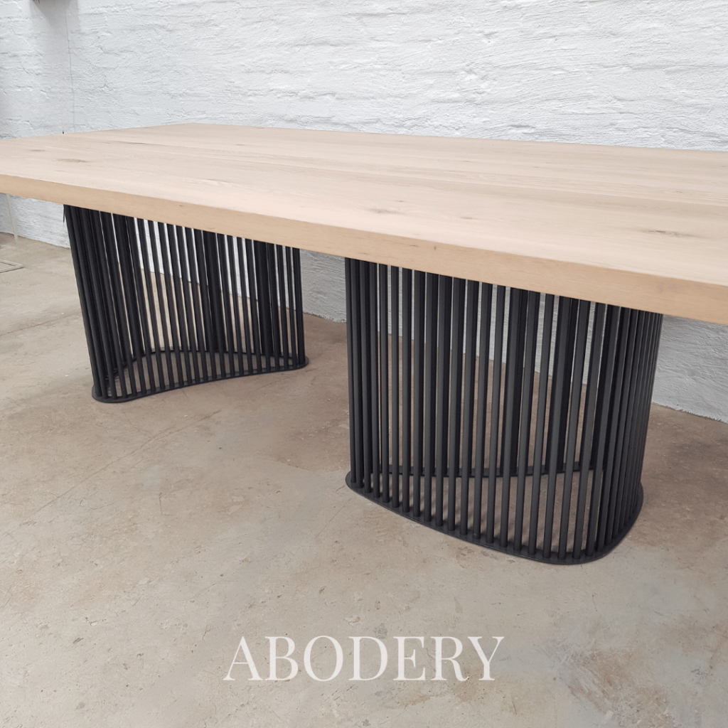 Katara Solid Oak Dining Table - Abodery