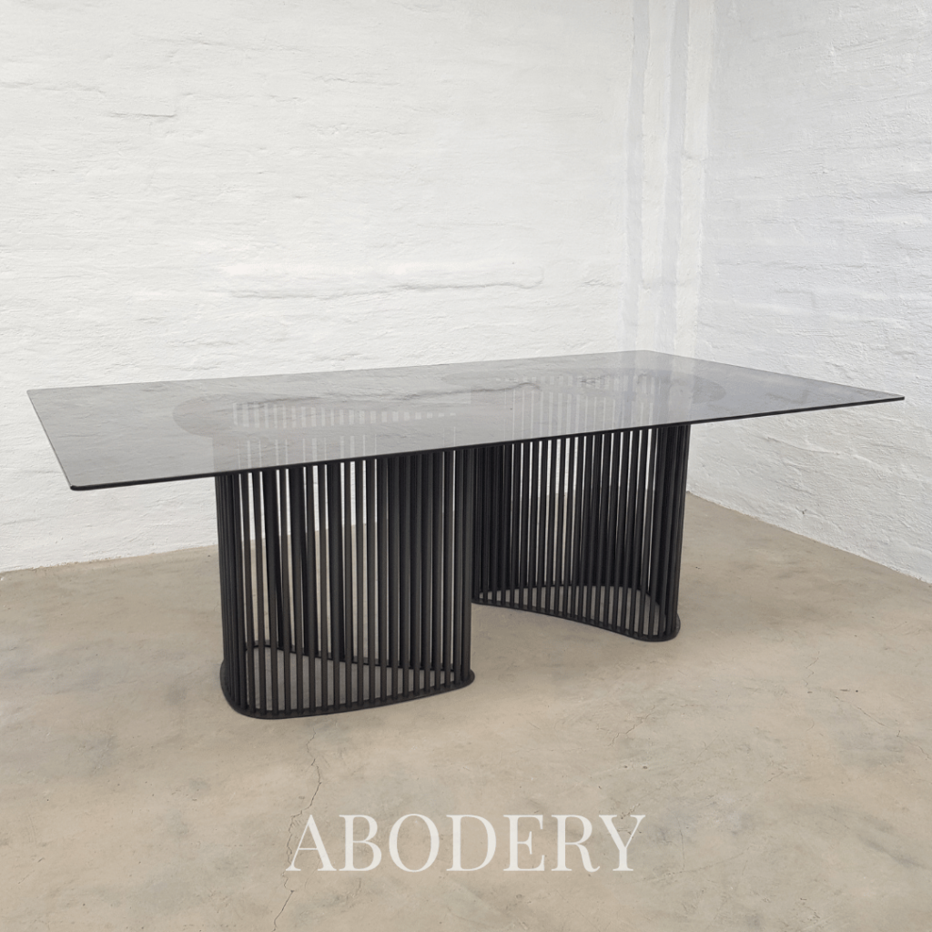Katara Glass Dining Table - Abodery