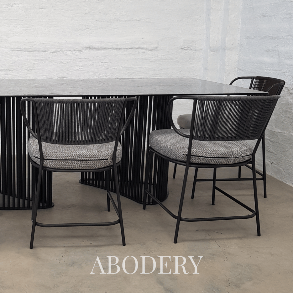 Katara Glass Dining Table - Abodery