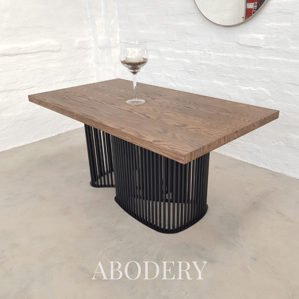 Katara Oak Veneer Dining Table - Abodery - Style Your Space