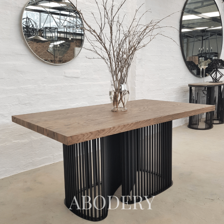 Katara Oak Veneer Dining Table - Abodery - Style Your Space