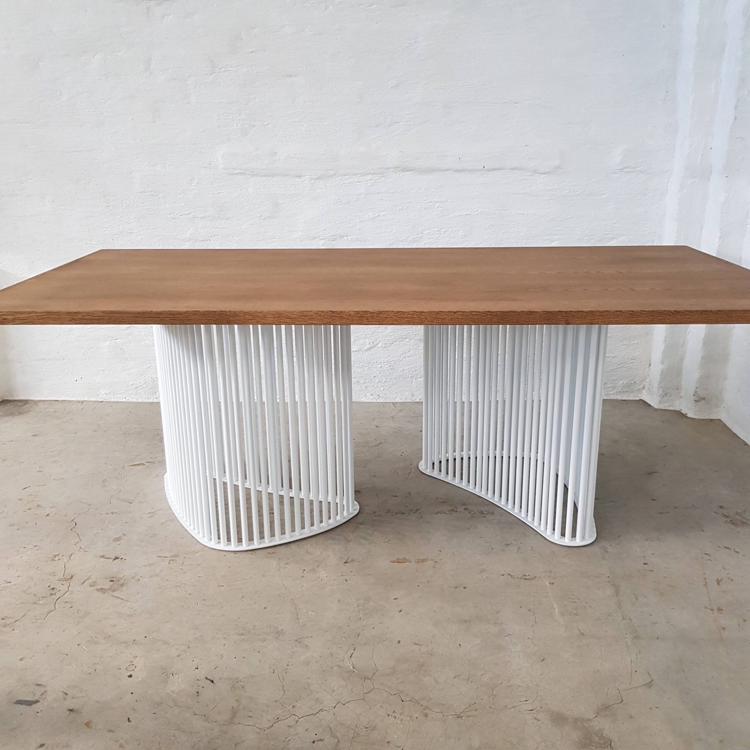 Katara Oak Veneer Dining Table - Abodery - Style Your Space