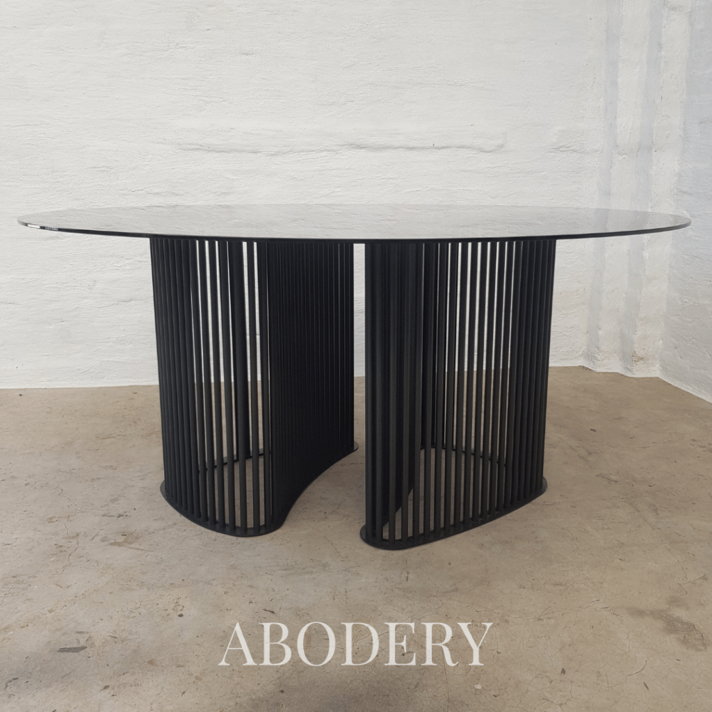Katara Round Glass Dining Table - Abodery