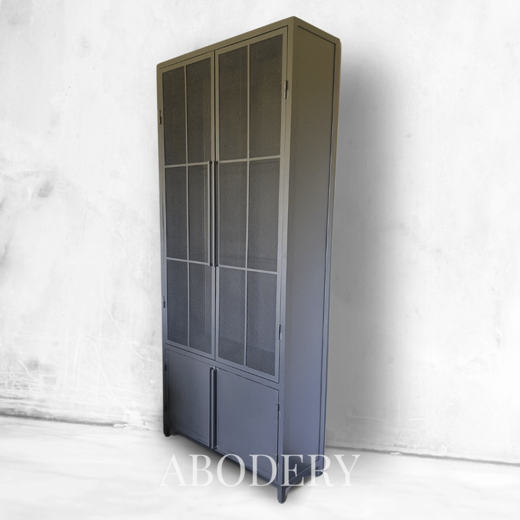 Country Mesh Display Cabinet - Abodery - Style Your Space - Decor