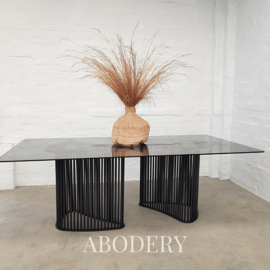Katara Glass Dining Table - Abodery